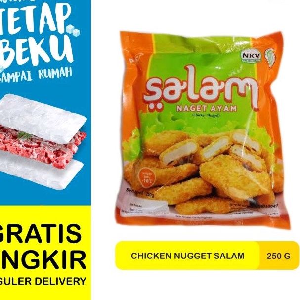 Jual Chicken Nugget Salam Naget Ayam 250 500 Gr Frozen Food Halal | Shopee Indonesia
