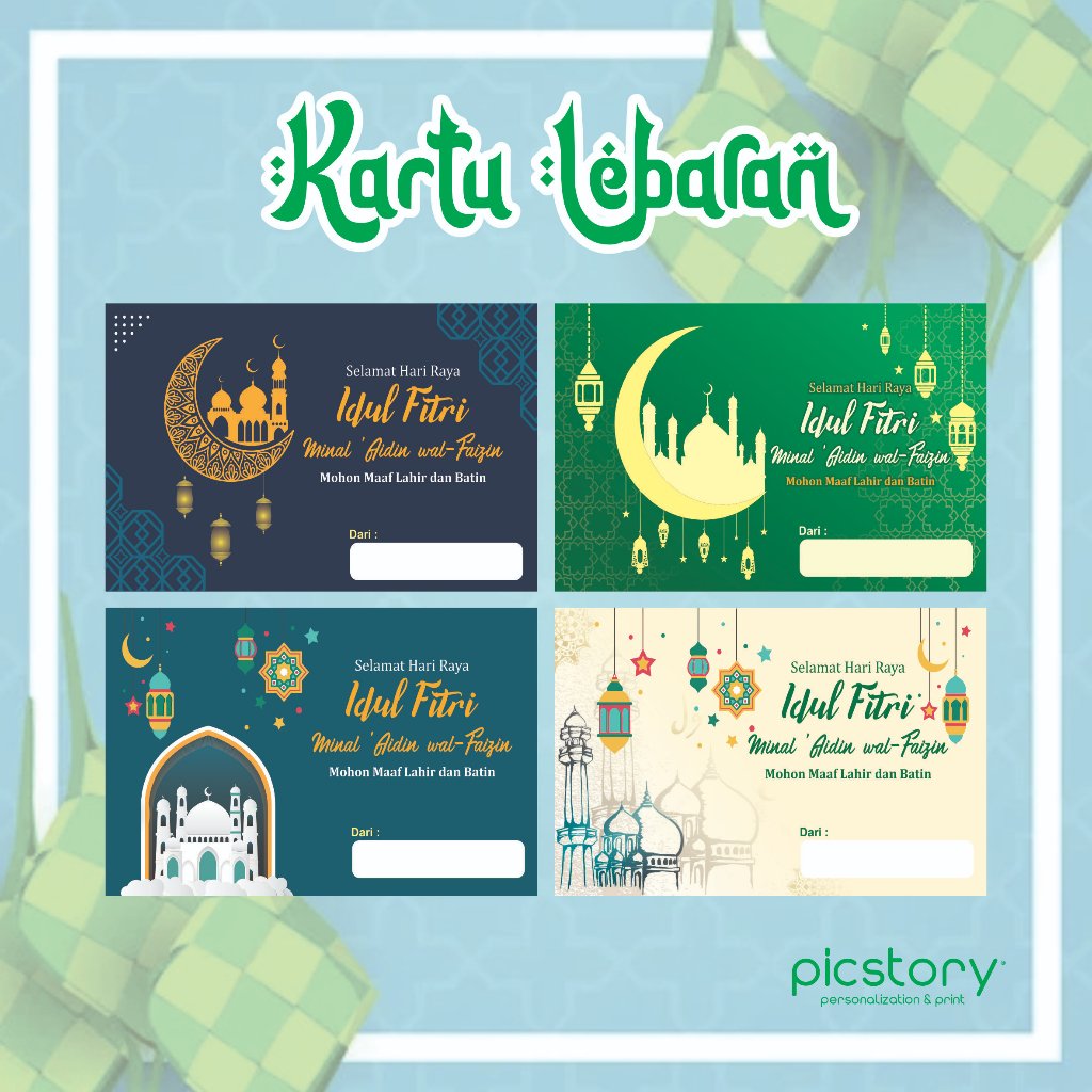 Jual Kartu Ucapan Lebaran - Parcel Greeting Card Selamat Hari Raya Idul ...
