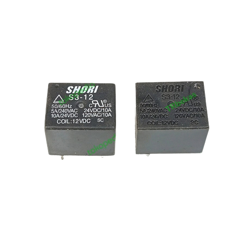 Jual Relay SHORI S3-12 Relay SPDT coil 12vdc 5a 240vac | Shopee Indonesia