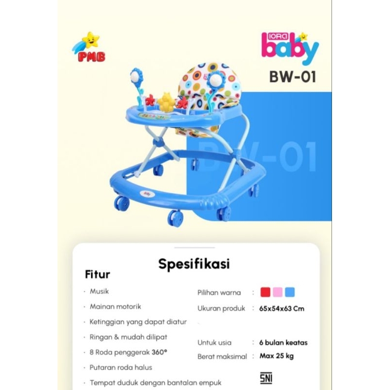 Jual BABY WALKER BAYI APOLLO IORA BABY PMB BW01 BW02 BW03 BW05 | Shopee ...