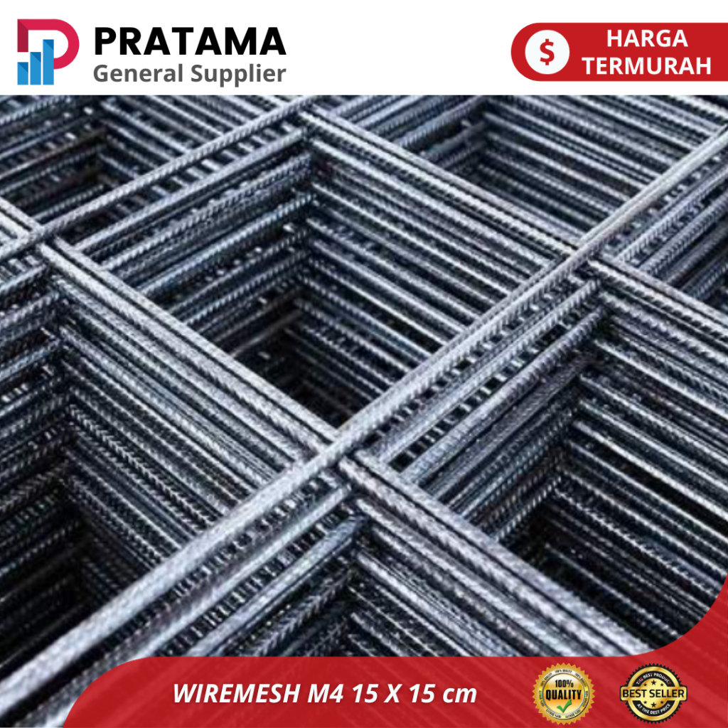 Jual Wiremesh M4-M12 Wermes Besi Cor Dak Beton / surabaya / 4mm Ulir ...