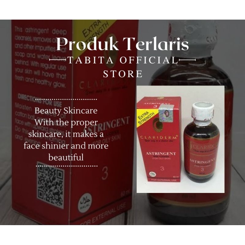 Jual TONER ASTRIGENT CLARIDERM NO.3 ORIGINAL | Shopee Indonesia