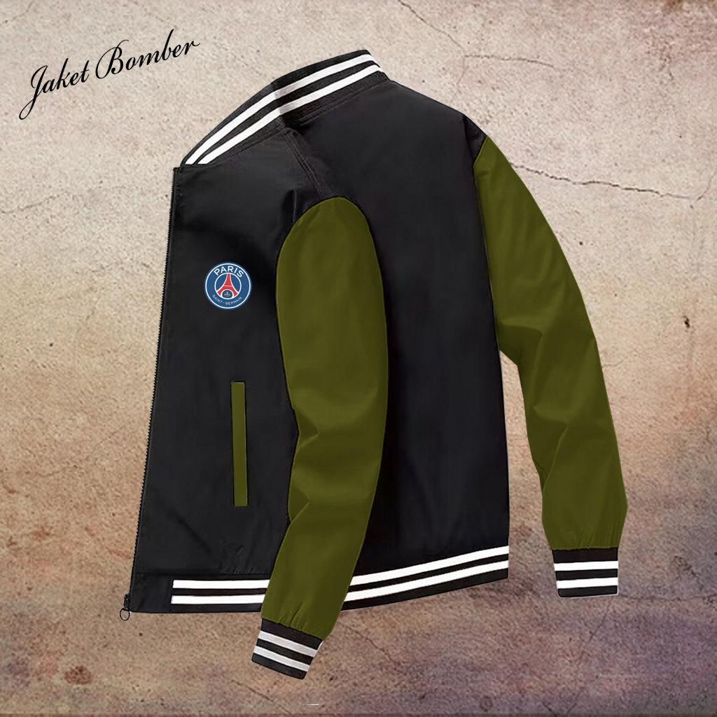 Jual jaket basebal logo paris saint germain psg fc terbaru / jacket ...