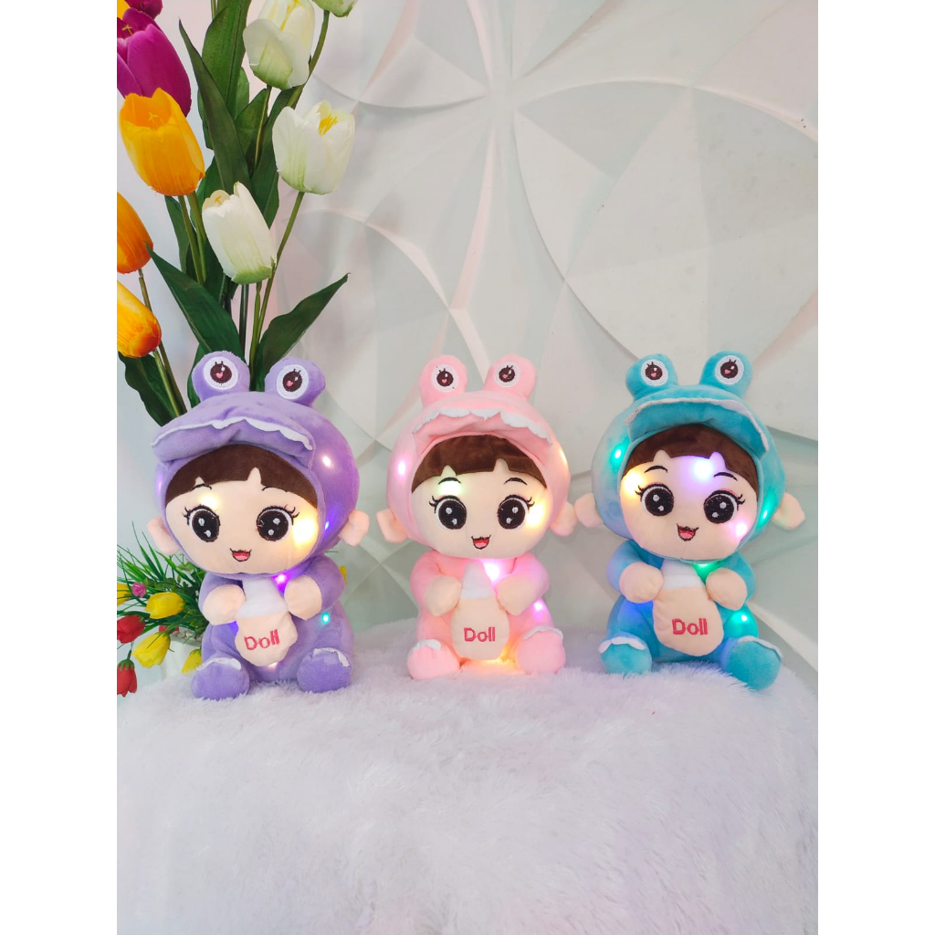 Jual Mainan anak cewek terbaru boneka candy dot dinosaurus pake lampu ...