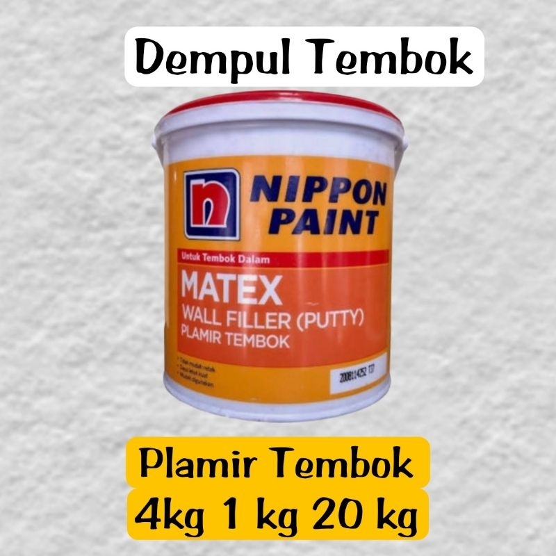 Jual dempul plamir tembok nippon 1 kg 4 kg | Shopee Indonesia