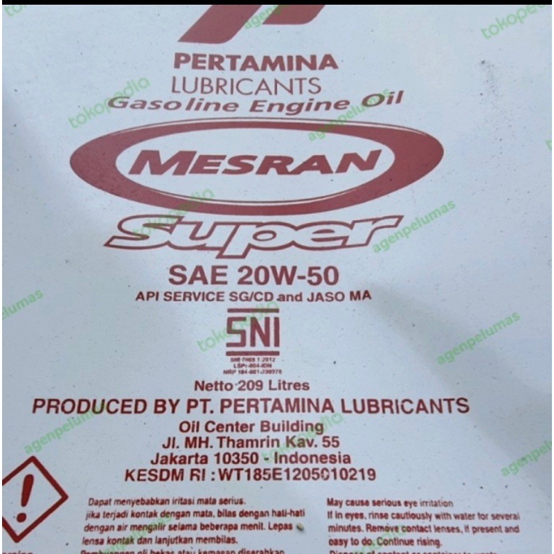 Jual PERTAMINA MESRAN SUPER 20W50 | Shopee Indonesia