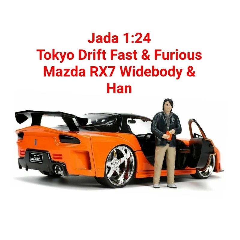 Jual Jada 1/24 Diecast Fast & Furious Tokyo Drift Mazda RX7 Veilside with Han Figure | Shopee ...