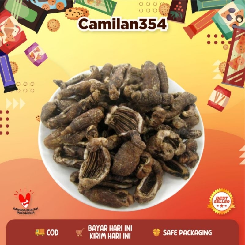Jual [250GRAM] Kerupuk Teripang Hitam Siap Makan - 250gram / Keripik ...