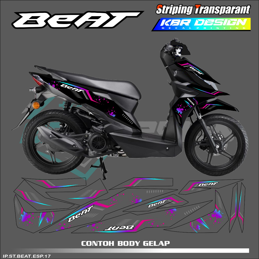 Jual (COD) STIKER STRIPING BEAT ESP - STIKER STRIPING MOTOR HONDA BEAT ...