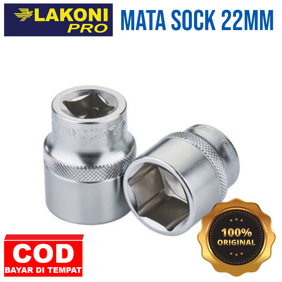 Jual MATA SOCK SOCKET DR. 1/2" UKURAN 22 MM 22MM 6PT Mata Sock 22 ...