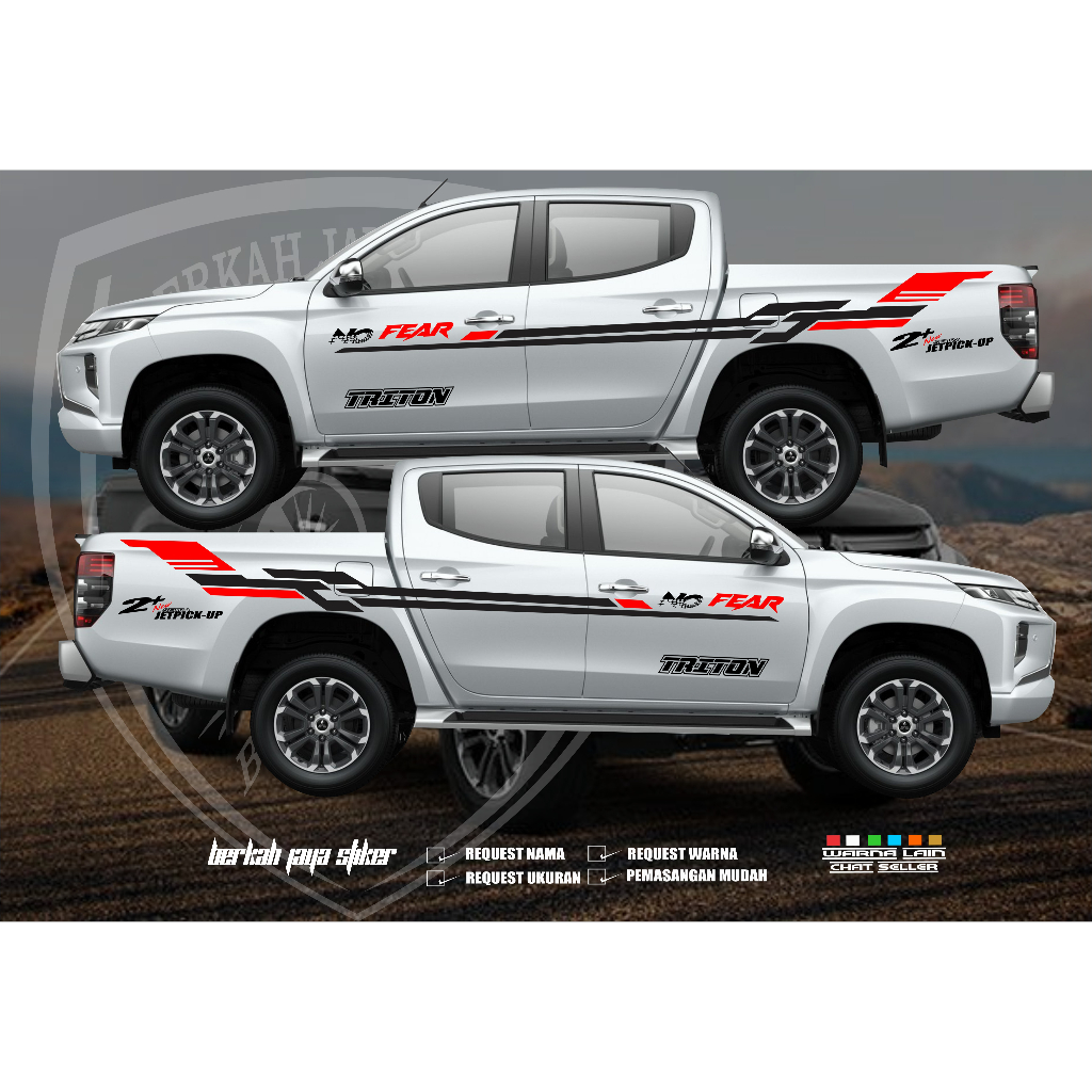 Jual Sticker stiker mobil ranger Stiker body mobil raptor Triton Hilux ...
