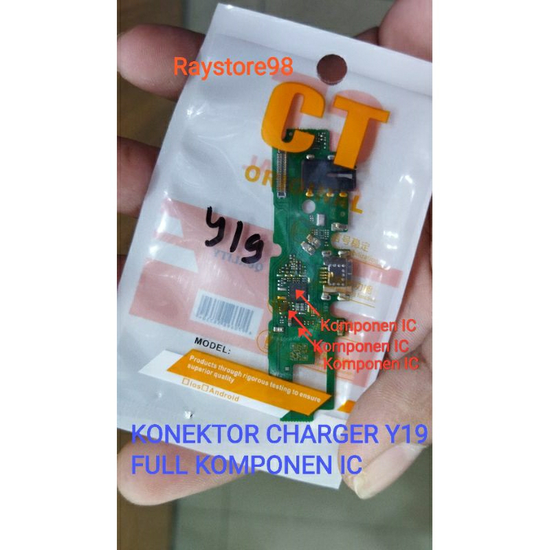 Jual FLEXIBLE KONEKTOR CHARGER Y19 FULL KOMPONEN IC PCB PAPAN KONEKTOR CHARGER CON CAS PAPAN CAS ...