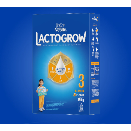 Jual NESTLE LACTOGROW 3 Susu Pertumbuhan Rasa Madu 1-3 Tahun Box 350g ...