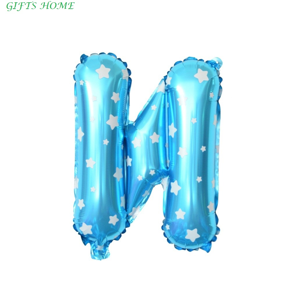 Jual Balon Foil Huruf Abjad Alphabet Biru 16 Inch 40cm A-Z Balon Foil ...