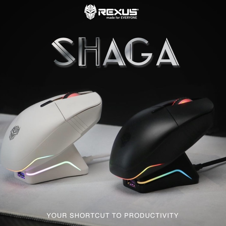 Jual Rexus Shaga RX130 Mouse Gaming Wireless SAGA RX-130 | Shopee Indonesia
