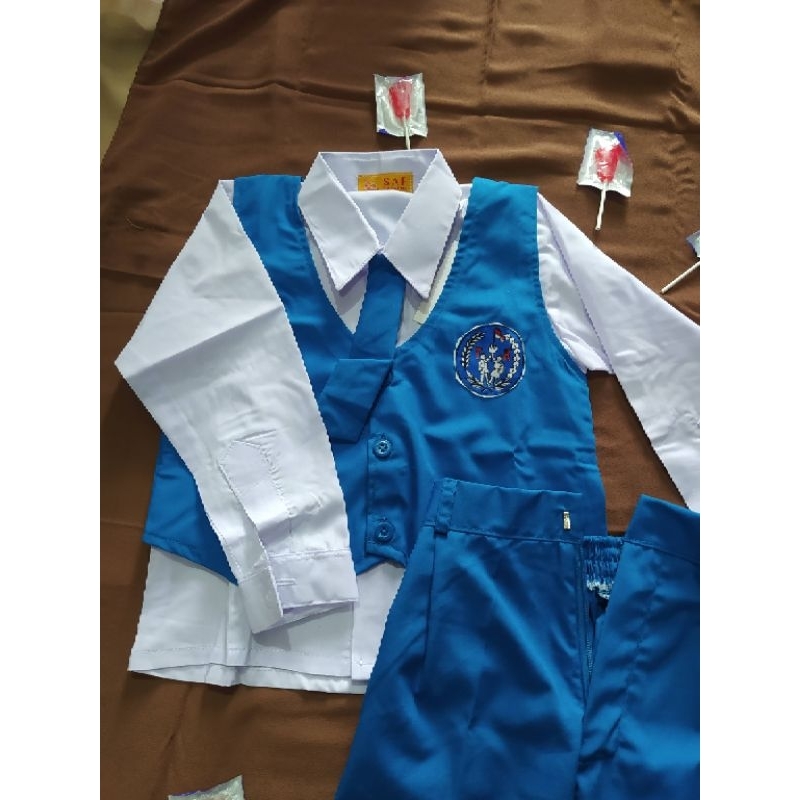 Jual Seragam TK Nasional seragam biru putih panjang seragam sekolah ...