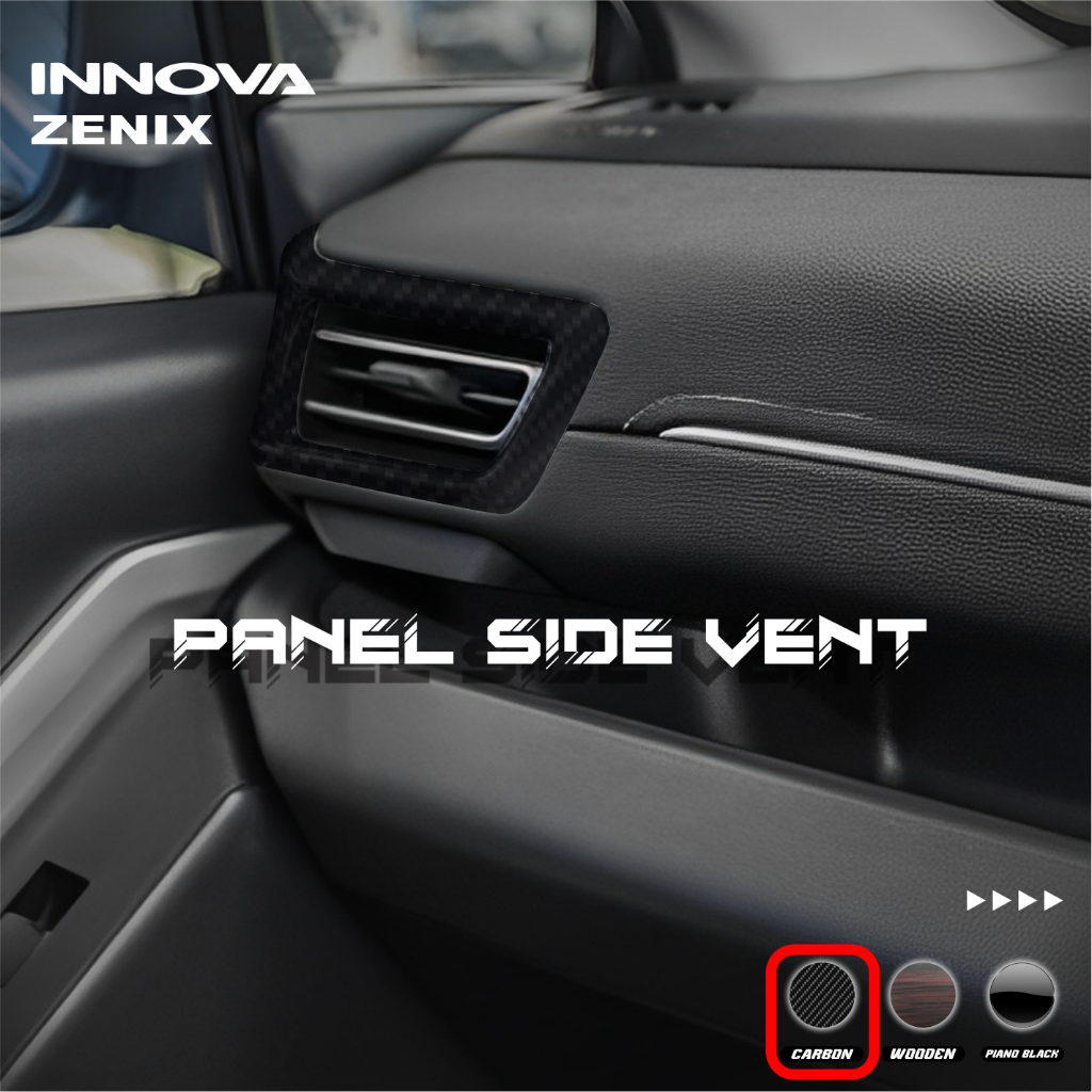 Jual PANEL SIDE VENT CARBON, PIANO BLACK, WOODEN INNOVA ZENIX | Shopee ...