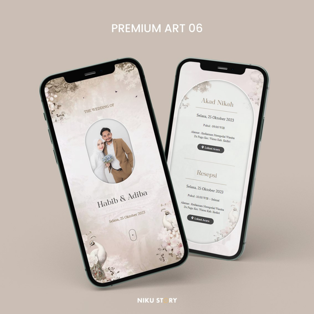 Jual Undangan Digital Website Pernikahan Art | Undangan Digital Web ...