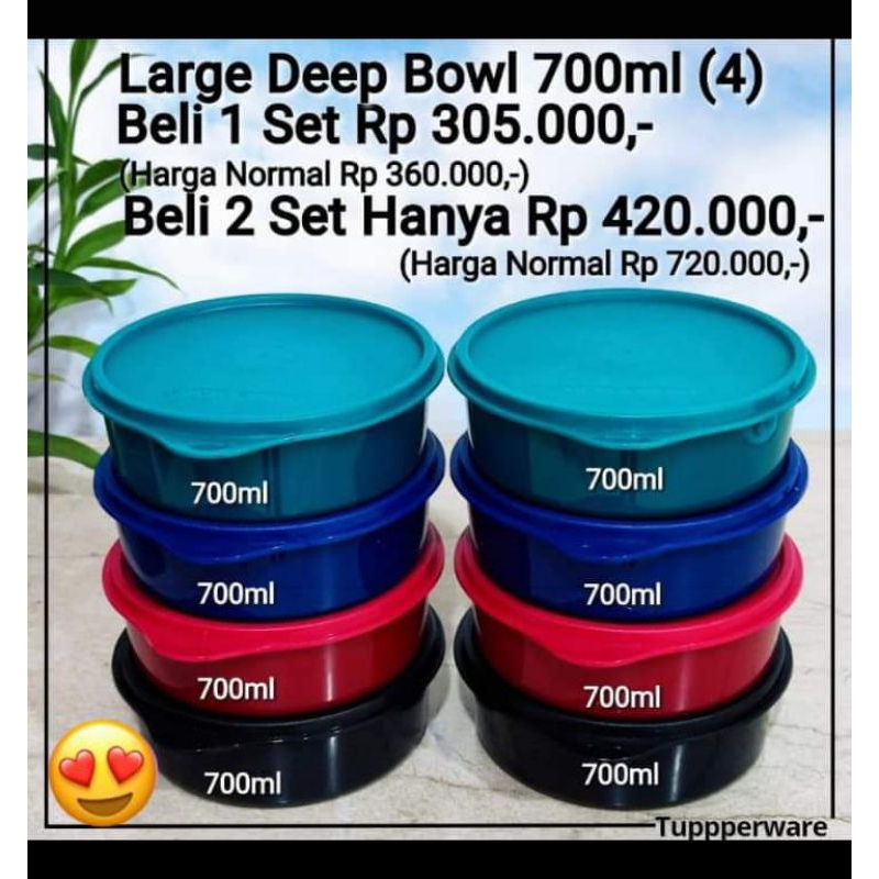Jual Large deep bowl Tupperware | Shopee Indonesia
