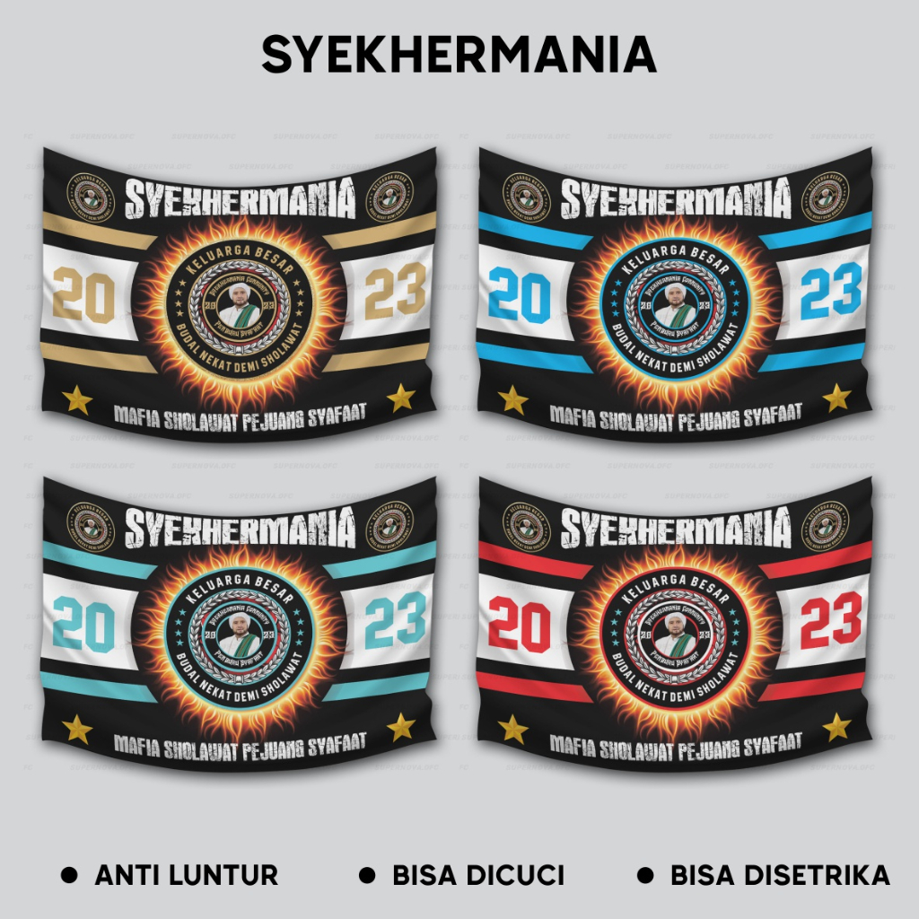 Jual BENDERA SYEKHERMANIA HABIB SYEKH MAFIA SHOLAWAT FULL PRINTING ...