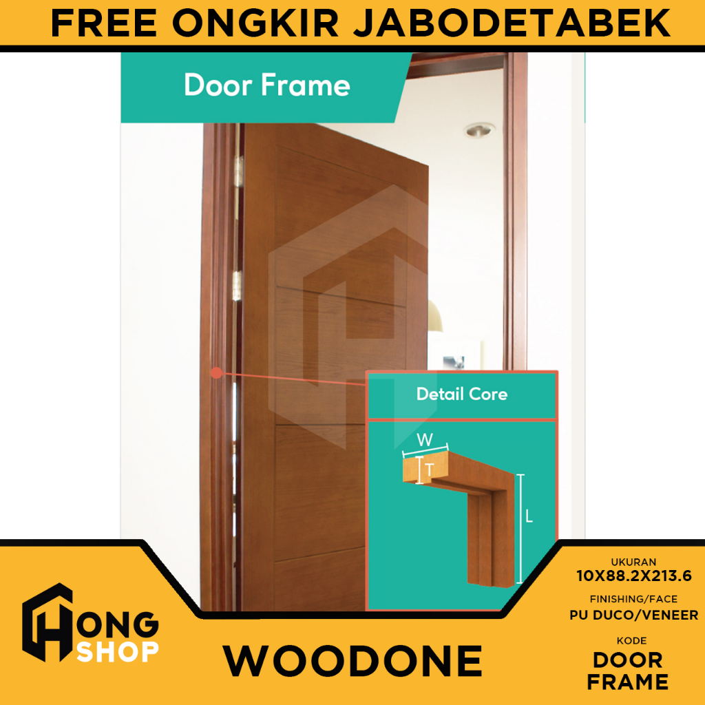 Jual Kusen Door Frame dan Architrave Pintu Kayu WOODONE | Shopee Indonesia