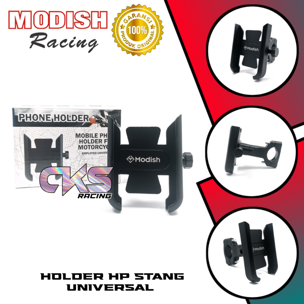 Jual Holder Hp Motor Besi Stang Full Alumunium Dudukan Penahan Hape Sandaran Penyangga Pegangan ...