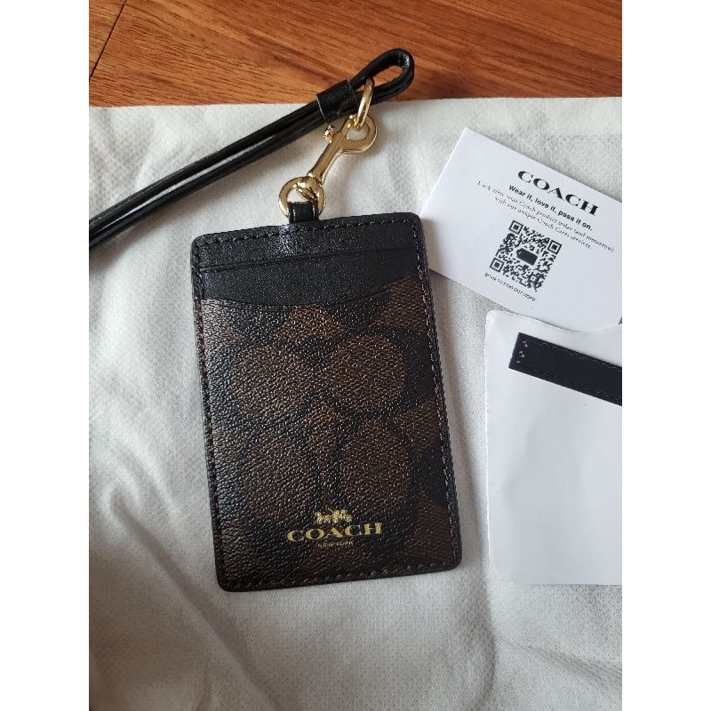 Jual PRELOVED Original Coach ID Lanyard in Signature Canvas | Shopee ...