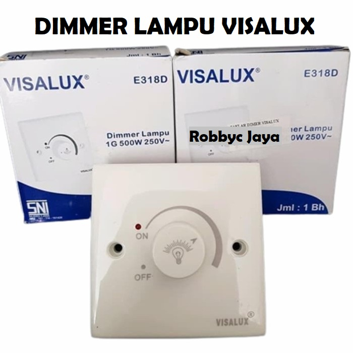 Jual Visalux Saklar Dimer Lampu / Lamp Dimmer Switch E318D (1G 500W ...