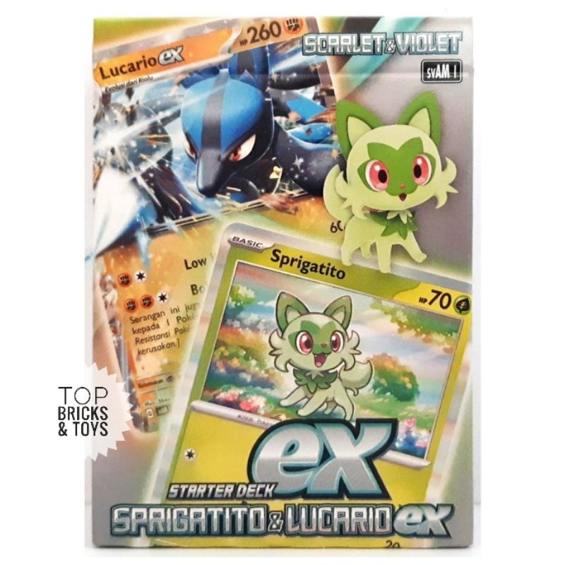 Jual TCG Kartu Pokemon Indonesia, Scarlet & Violet Starter Deck ex Sprigatito & Lucario ex ...