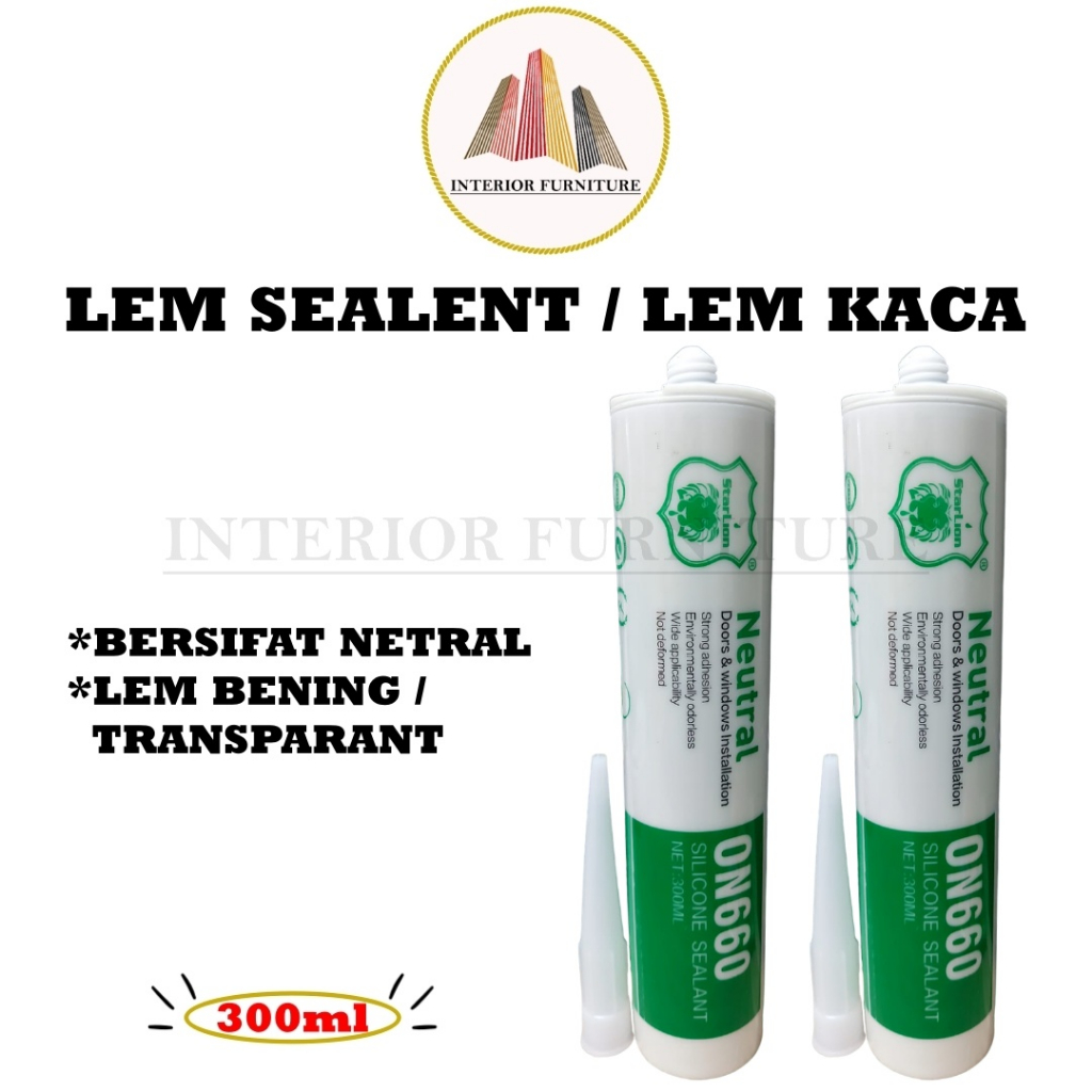 Jual LEM Sealent Kaca Silicone Acetic Neutral Silen White, Black, Clear ...