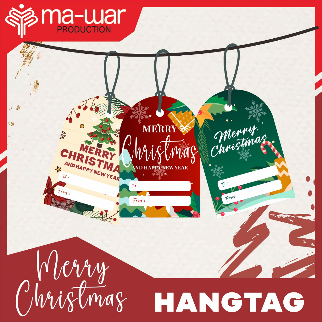 Jual Hang Tag Label Natal | LAbel Souvenir Natal Custom | Shopee Indonesia