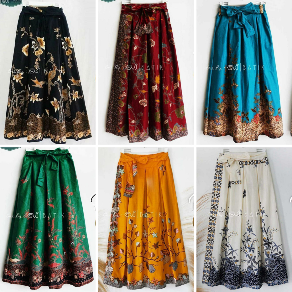 Jual Rok Motif Batik Payung Panjang Wanita Remaja Dewasa Muslim ...