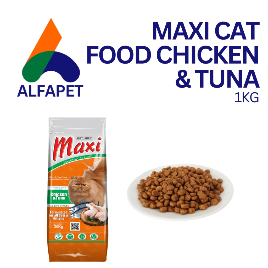 Jual Maxi cat food chicken tuna 1kg makanan kucing | Shopee Indonesia