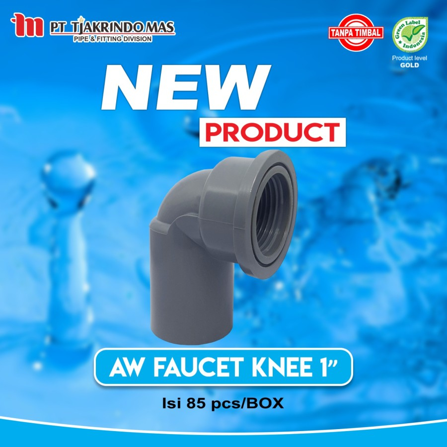 Jual Faucet Elbow / Knee Drat Dalam / KDD PVC 1" AW | Shopee Indonesia