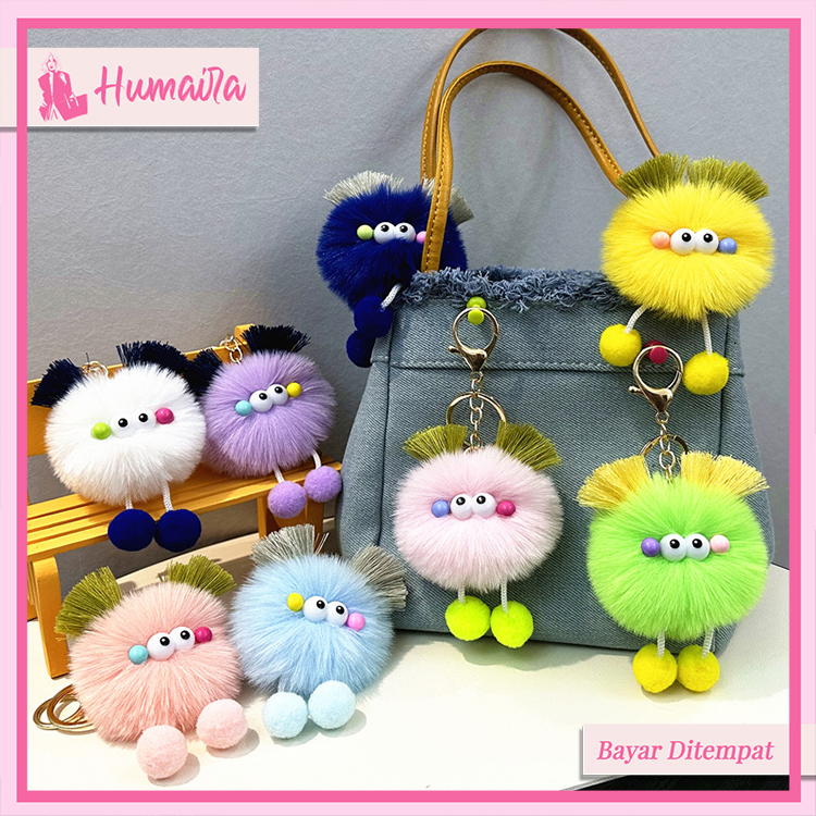 Jual HUMAIRA Gantungan Tas Lucu Pom Pom Bulu - CC013 | Shopee Indonesia