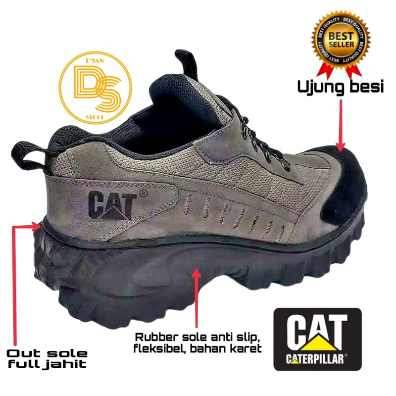 Jual SEPATU SAFETY CAT UJUNG BESI SIZE 38-50 SEPATU SAFETY PRIA UJUNG ...