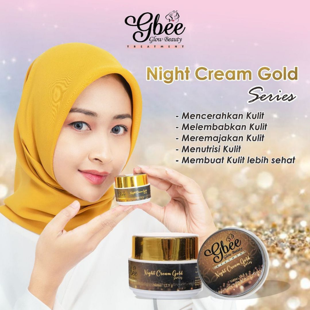 Jual MFI - Gbee Glow Beauty Night Cream Gold | Netto 12,5 gr | Shopee ...