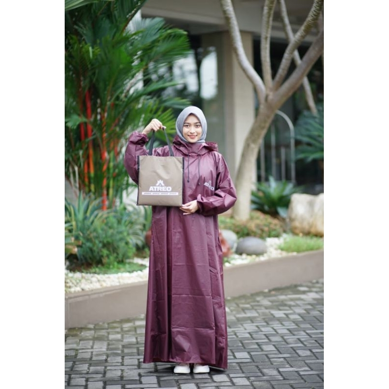 Jual Jas Hujan Gamis Unisex ATREO Original / Parasut Balon / Jas Hujan ...