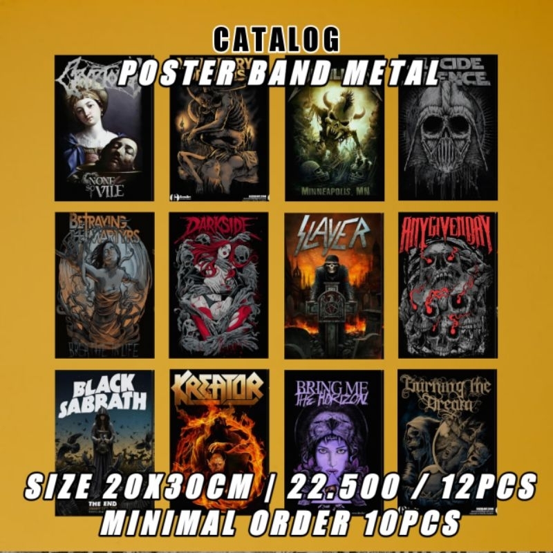 Jual Poster dinding aesthetic metal band quotes motivasi dll berbagai ...