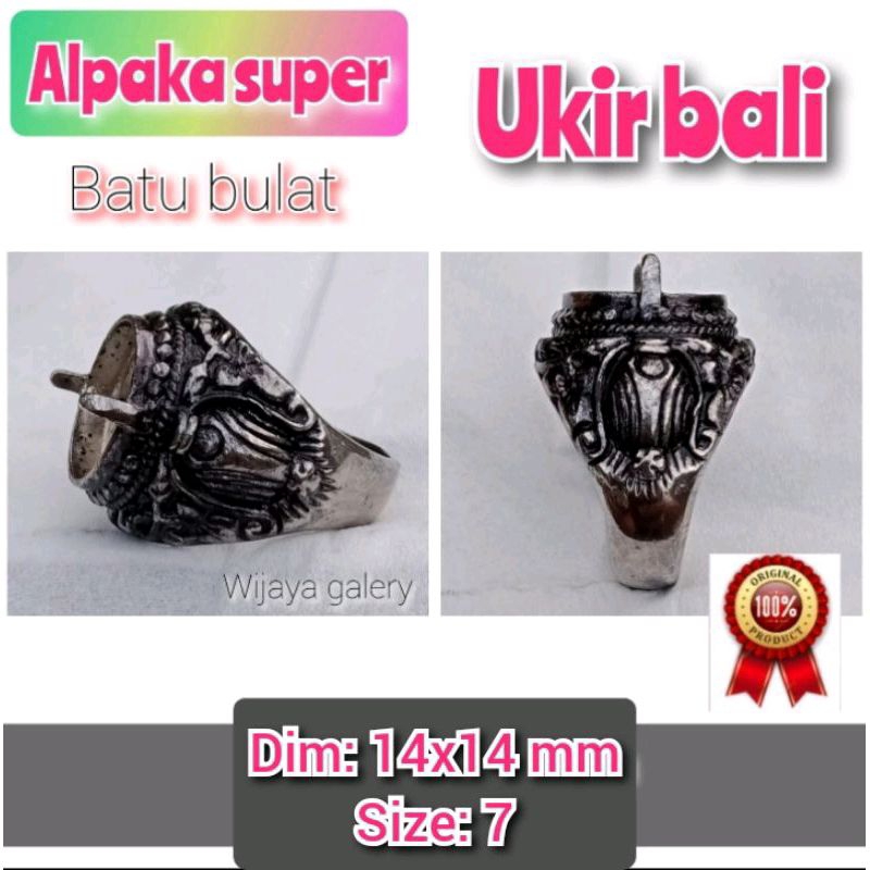 Jual emban batu akik dan permata alpaka super tanam model bulat.07 ...