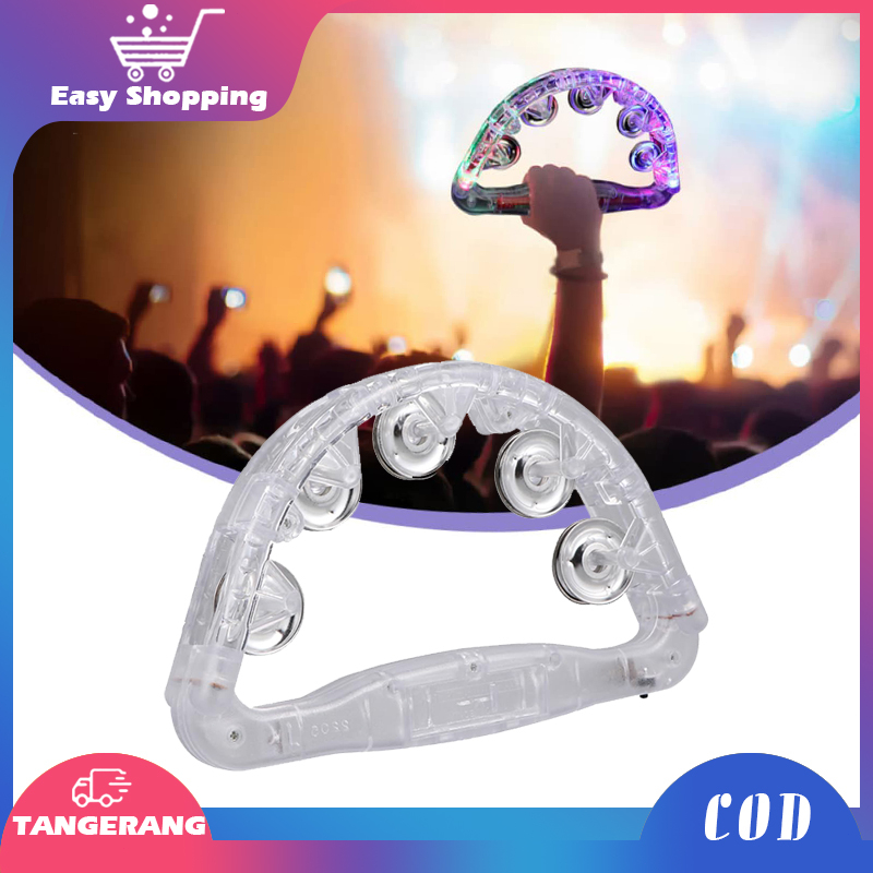 Jual Kecrekan Musik LED 7 Warna Alat Musik Tamborin Tambourine Dengan ...