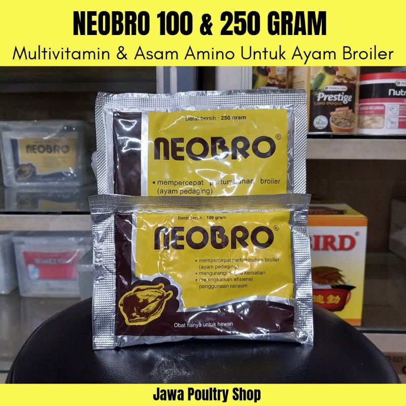 Jual NEOBRO 100 & 250 Gram - Multivitamin dan Asam Amino Untuk Ayam ...
