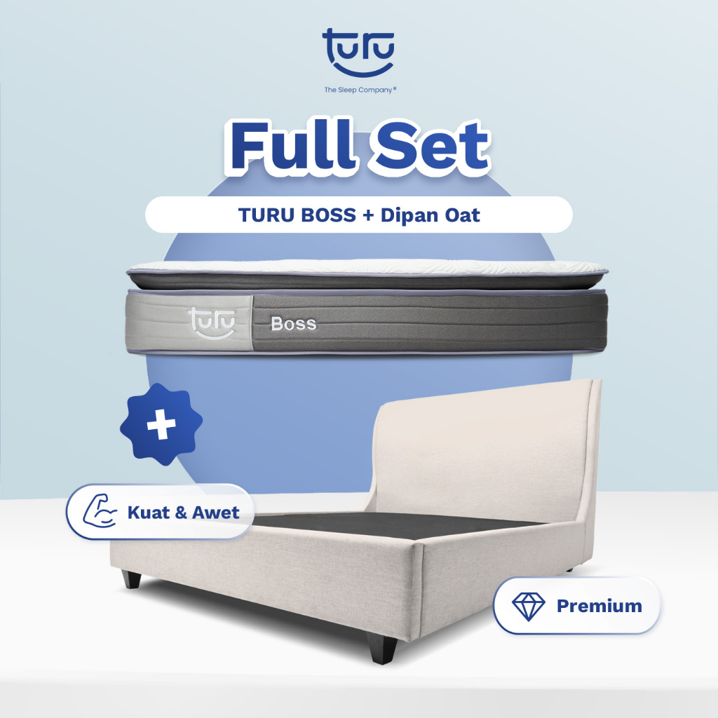 Jual Set Bundle Pocket Spring Bed TURU BOSS + Dipan PEANUT / OAT TURU ...