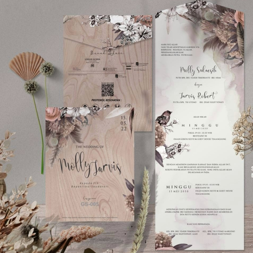 Jual UNDANGAN MURAH | UNDANGAN PERNIKAHAN LIPAT 3 | UNDANGAN NIKAH ...