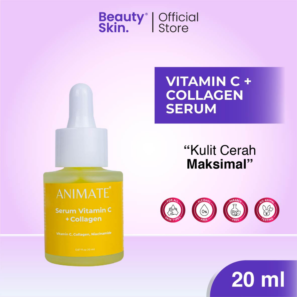 Jual Animate Serum Vitamin C + Collagen 20 ml Original / Serum Wajah ...