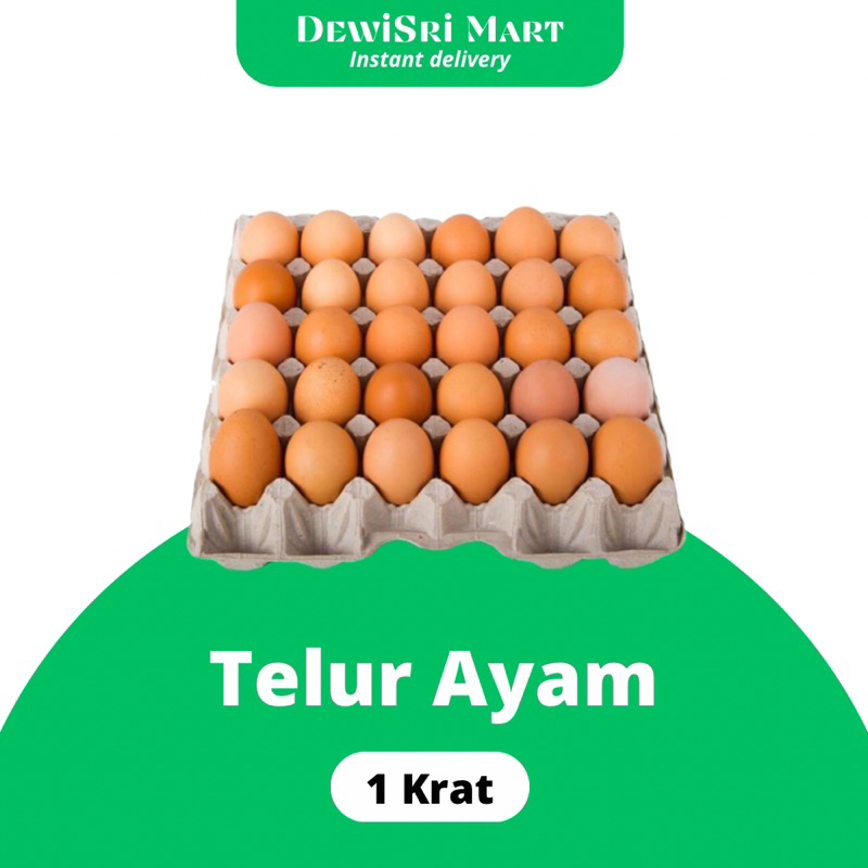 Jual Telur Ayam 1 Krat - Dewi Sri Mart | Shopee Indonesia