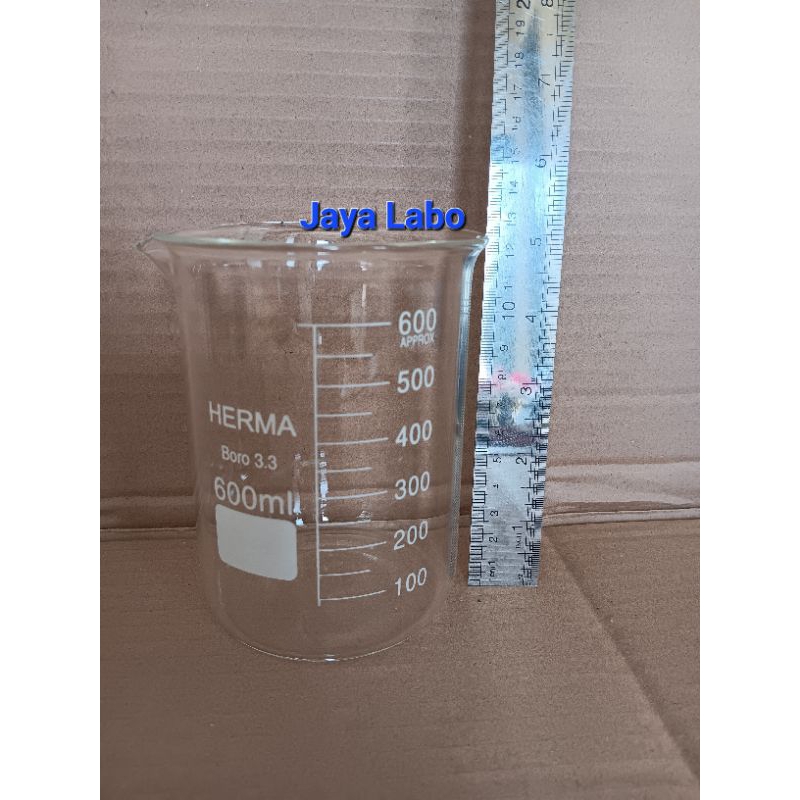 Jual BEAKER GLASS 600 ml HERMA / GELAS KIMIA laboratorium | Shopee ...