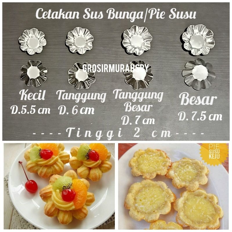 Jual Cetakan pie susu BUNGA sus bunga (dapat 10pcs) | Shopee Indonesia