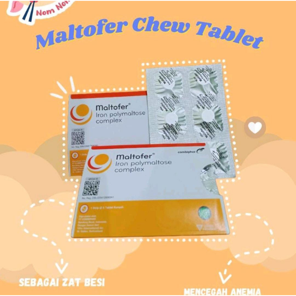 Jual MALTOFER Cheweble Tablet Kunyah Vitamin Pencegah Anemia / Zat Besi ...