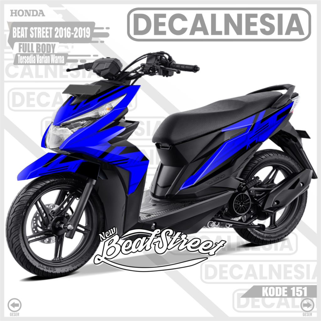 Jual Stiker Motor Beat Street Old 2016-2019 Full Body Variasi Decal ...